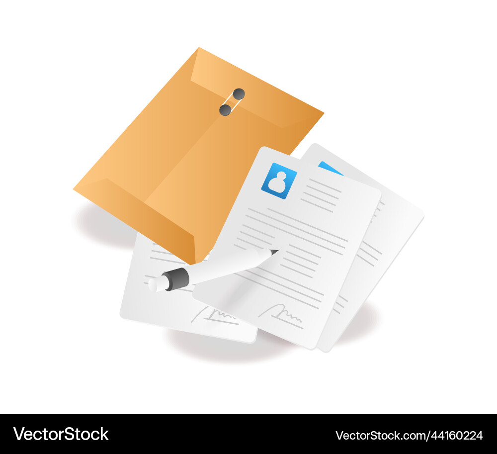 Job application sheet file Royalty Free Vector Image
