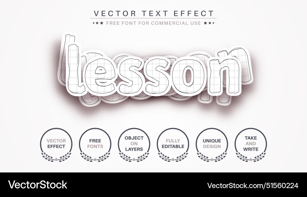 Shock - editable text effect font style Royalty Free Vector