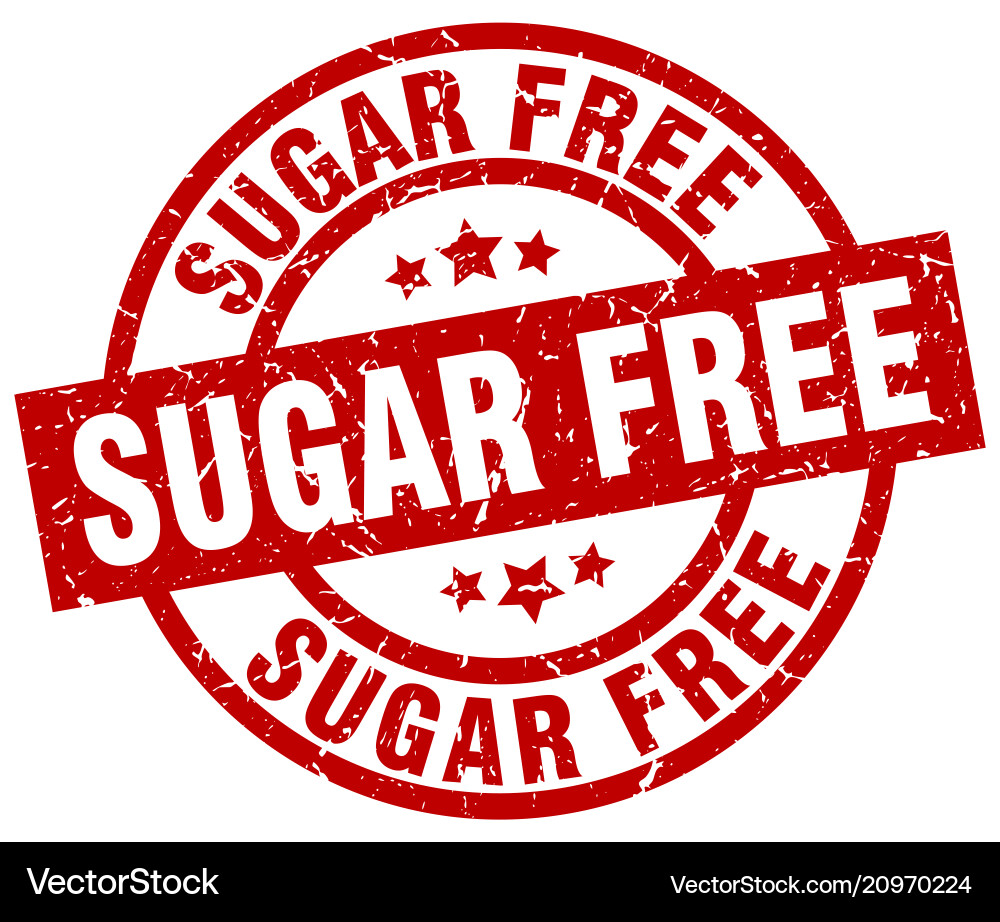 Sugar free round red grunge stamp Royalty Free Vector Image