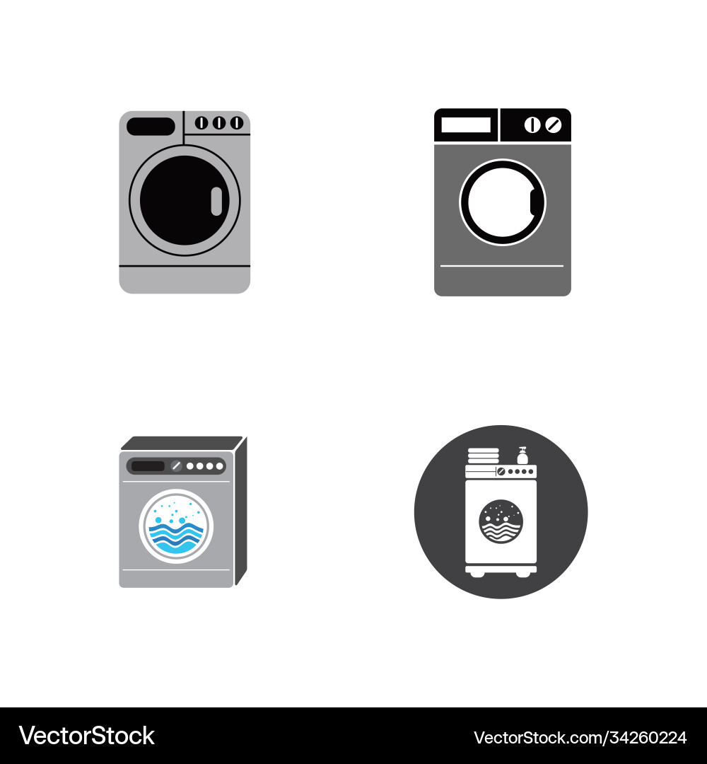 Washing machine logo Royalty Free Vector Image