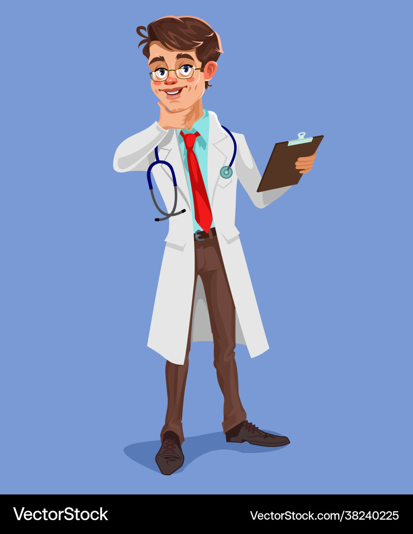 3d doctor Royalty Free Vector Image - VectorStock