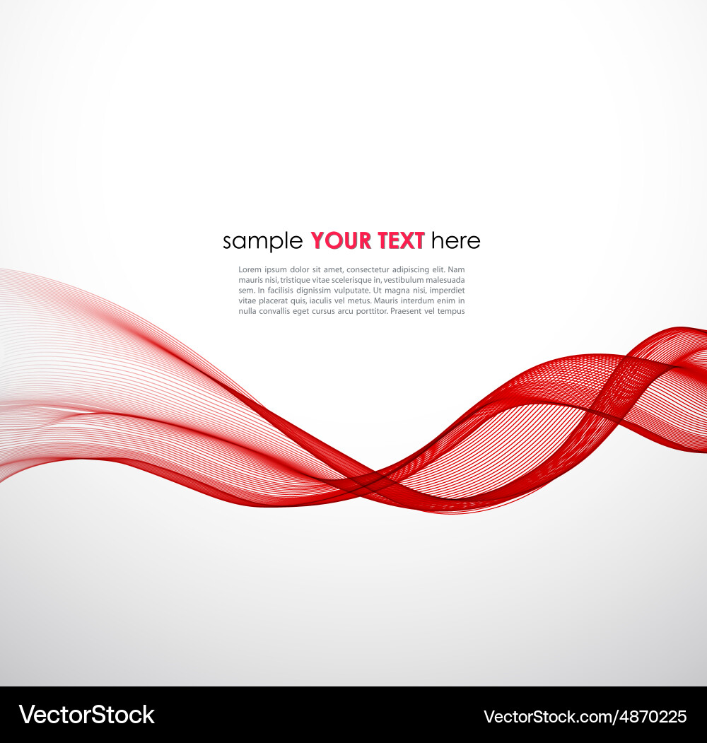 Abstract red wave background Royalty Free Vector Image