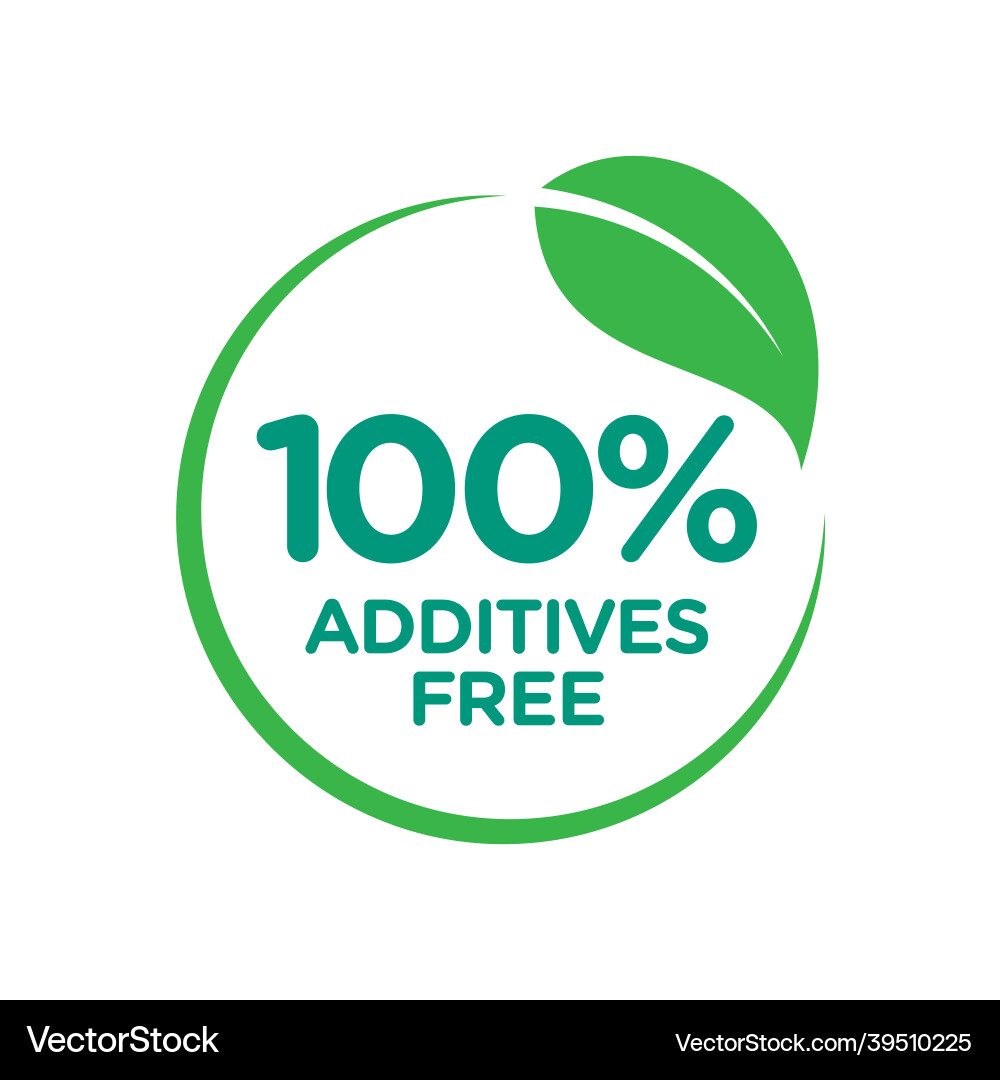 Additive free certified icon badge stamp Vector Image