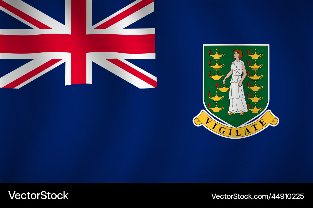 British Virgin Islands Flag Royalty Free Vector Image