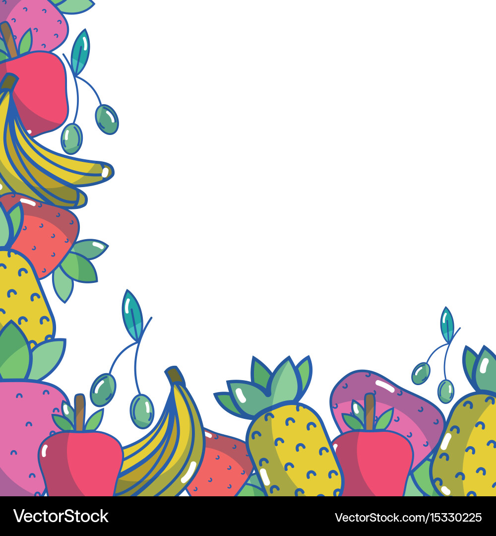 Delicious and exotic fruit background design Vector Image