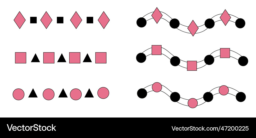 Doodle dividers geometry abstract elements Vector Image