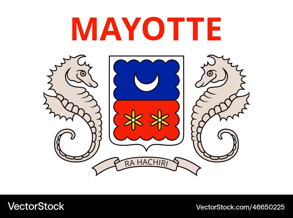Flag of mayotte Royalty Free Vector Image - VectorStock