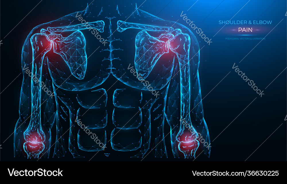 Human anatomical model pain injury Royalty Free Vector Image