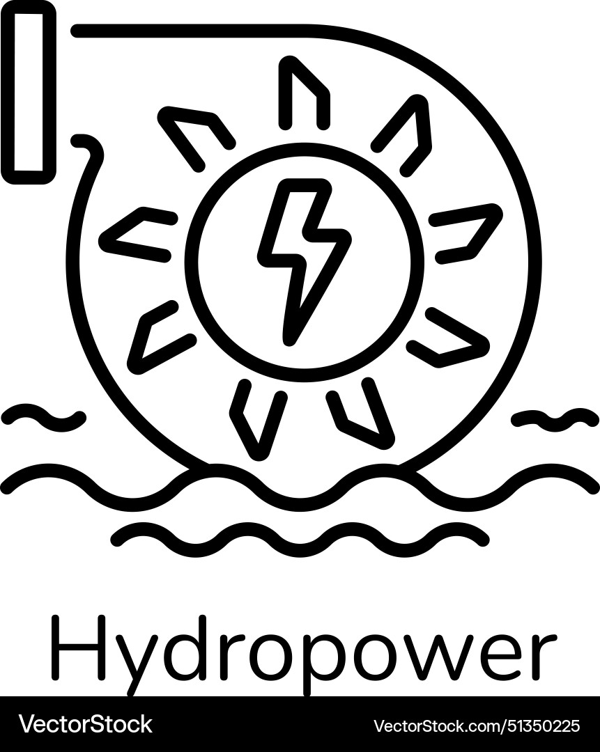 Hydropower Royalty Free Vector Image - VectorStock