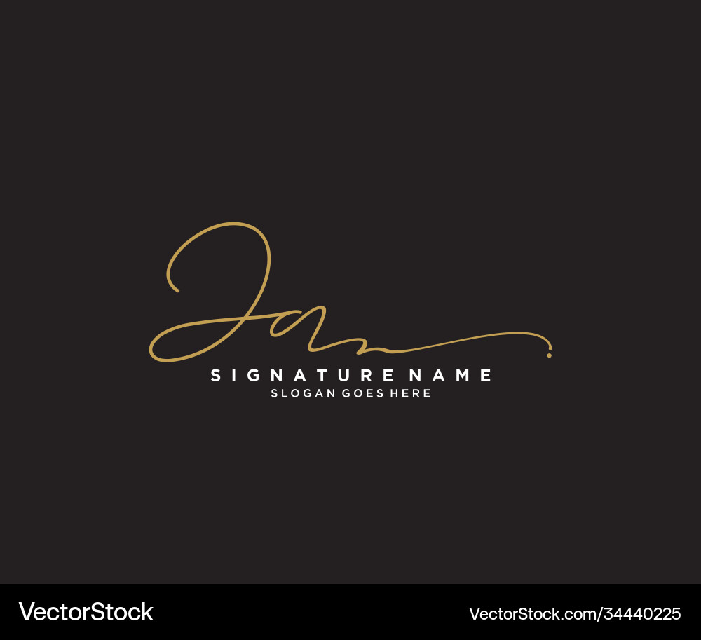 Letter ja signature logo template Royalty Free Vector Image