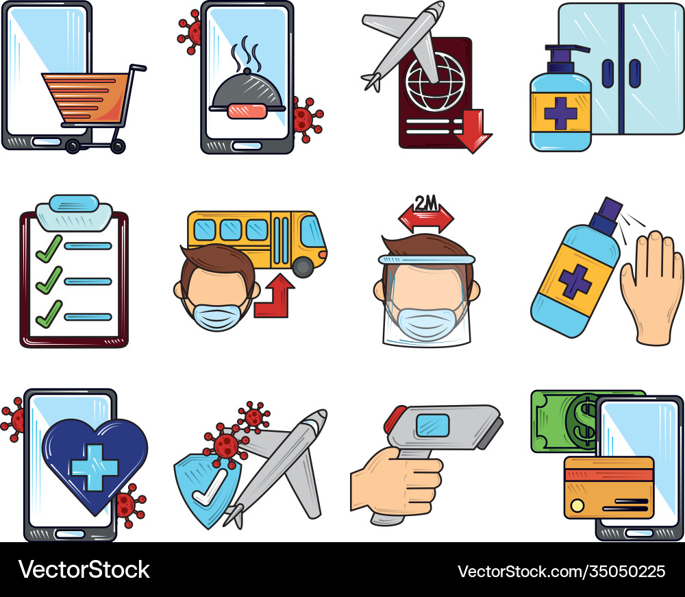 New normal coronavirus covid19 19 online order Vector Image