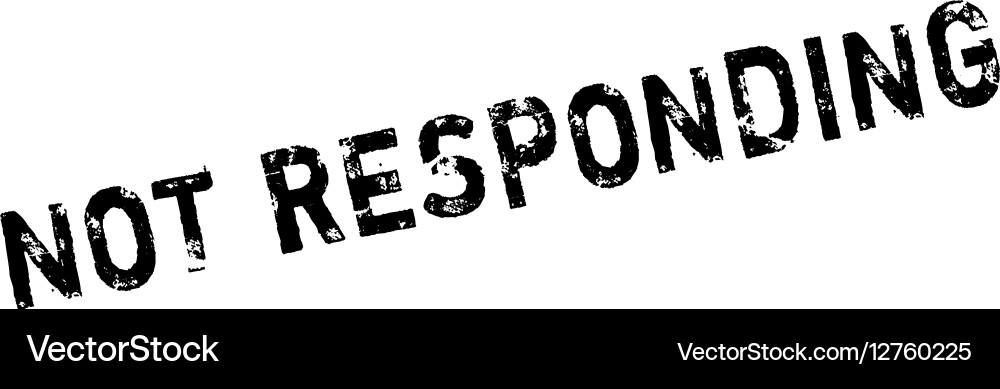 Not responding rubber stamp Royalty Free Vector Image