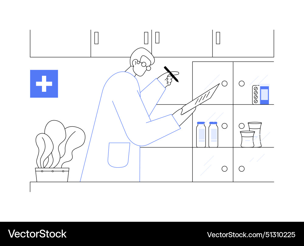 Pharmacist abstract concept Royalty Free Vector Image