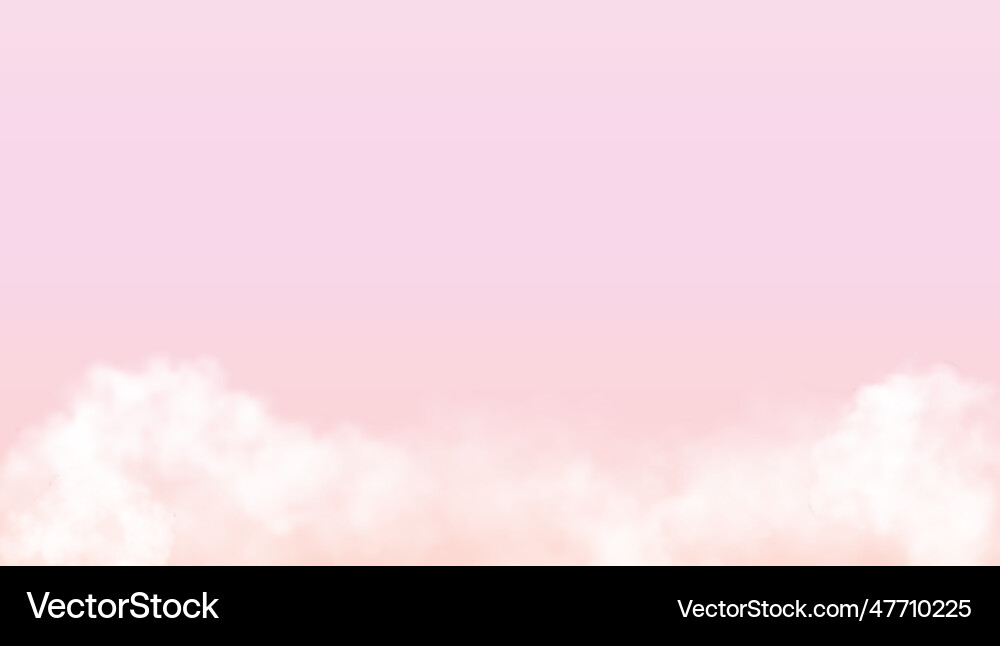 Shimmering Pink Sky Clouds Royalty Free Vector Image
