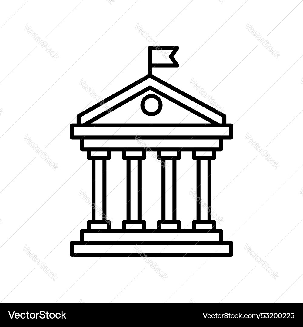 University icon set campus and education symbol Vector Image