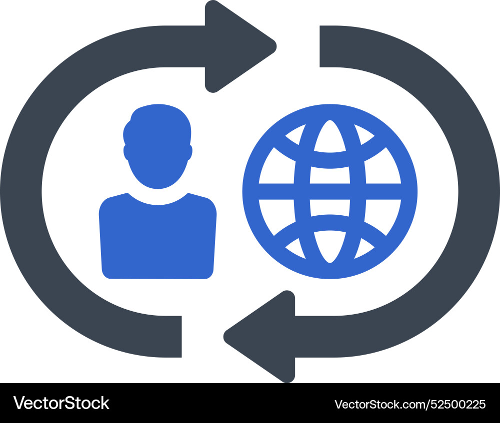 Users flow icon Royalty Free Vector Image - VectorStock