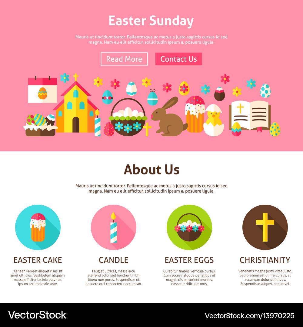 Web design easter sunday Royalty Free Vector Image