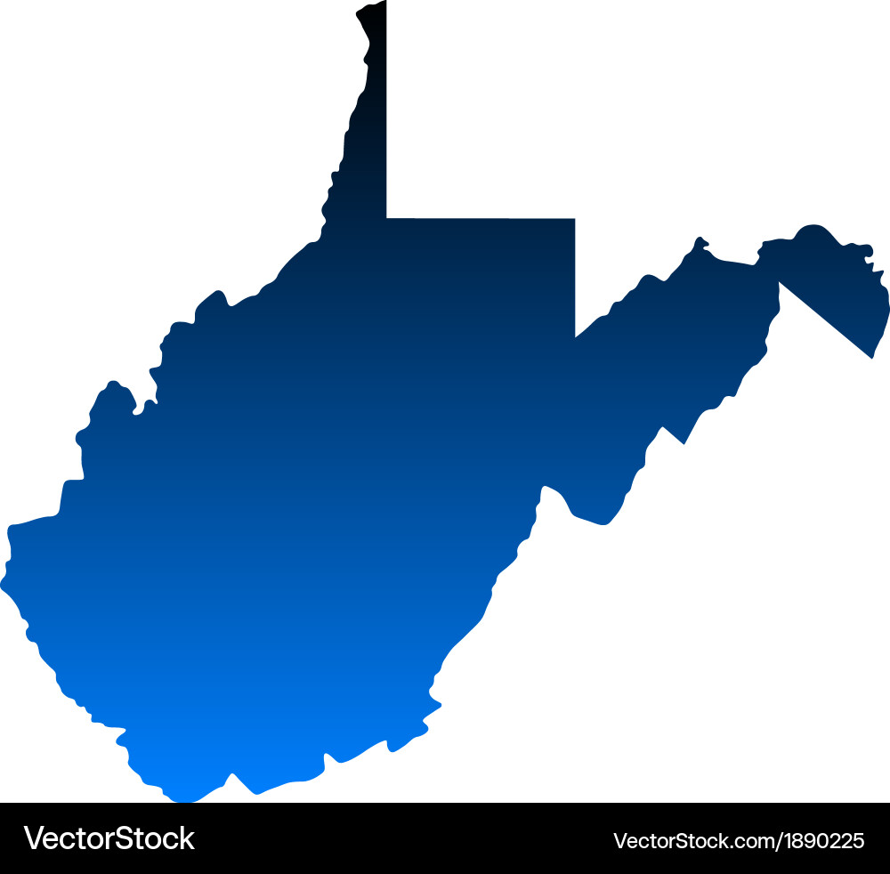 West Virginia State Map Royalty Free Vector Image
