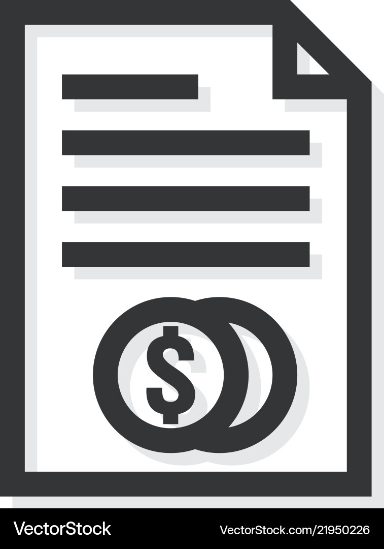 Accounting business management line icon payment Vector Image