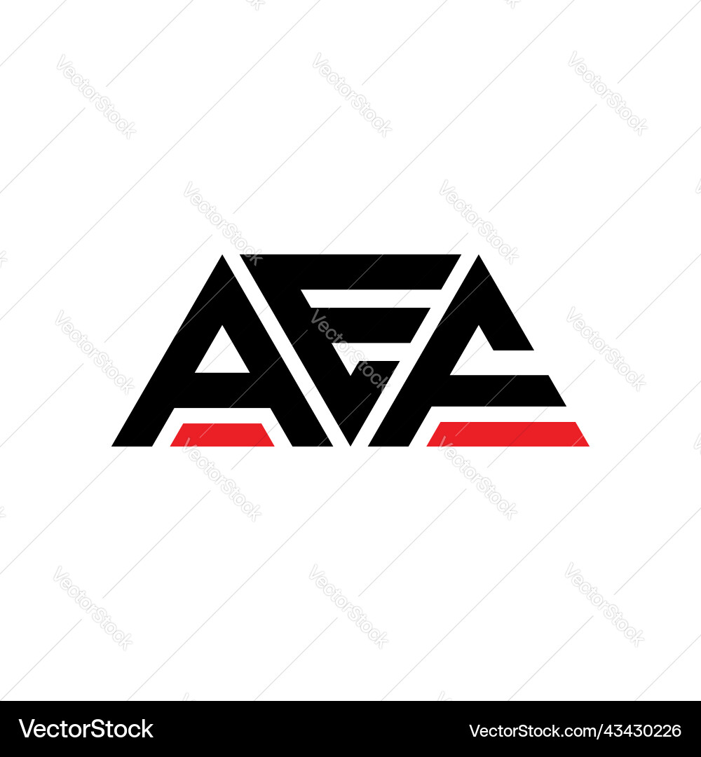 Aef triangle letter logo design Royalty Free Vector Image