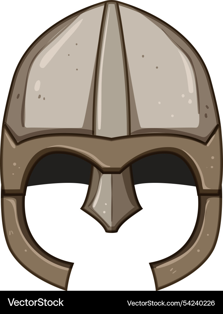 Armor viking helmet cartoon Royalty Free Vector Image
