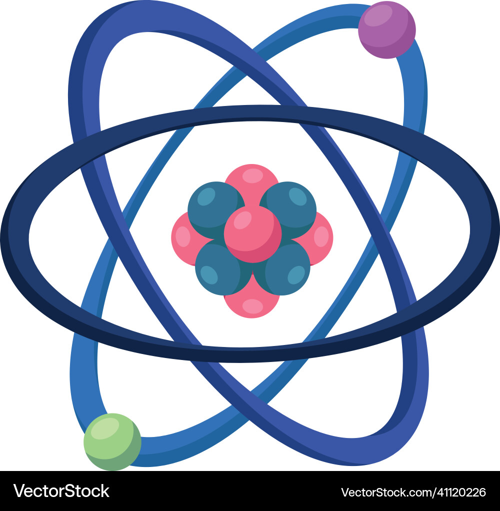 Atom molecule structure Royalty Free Vector Image