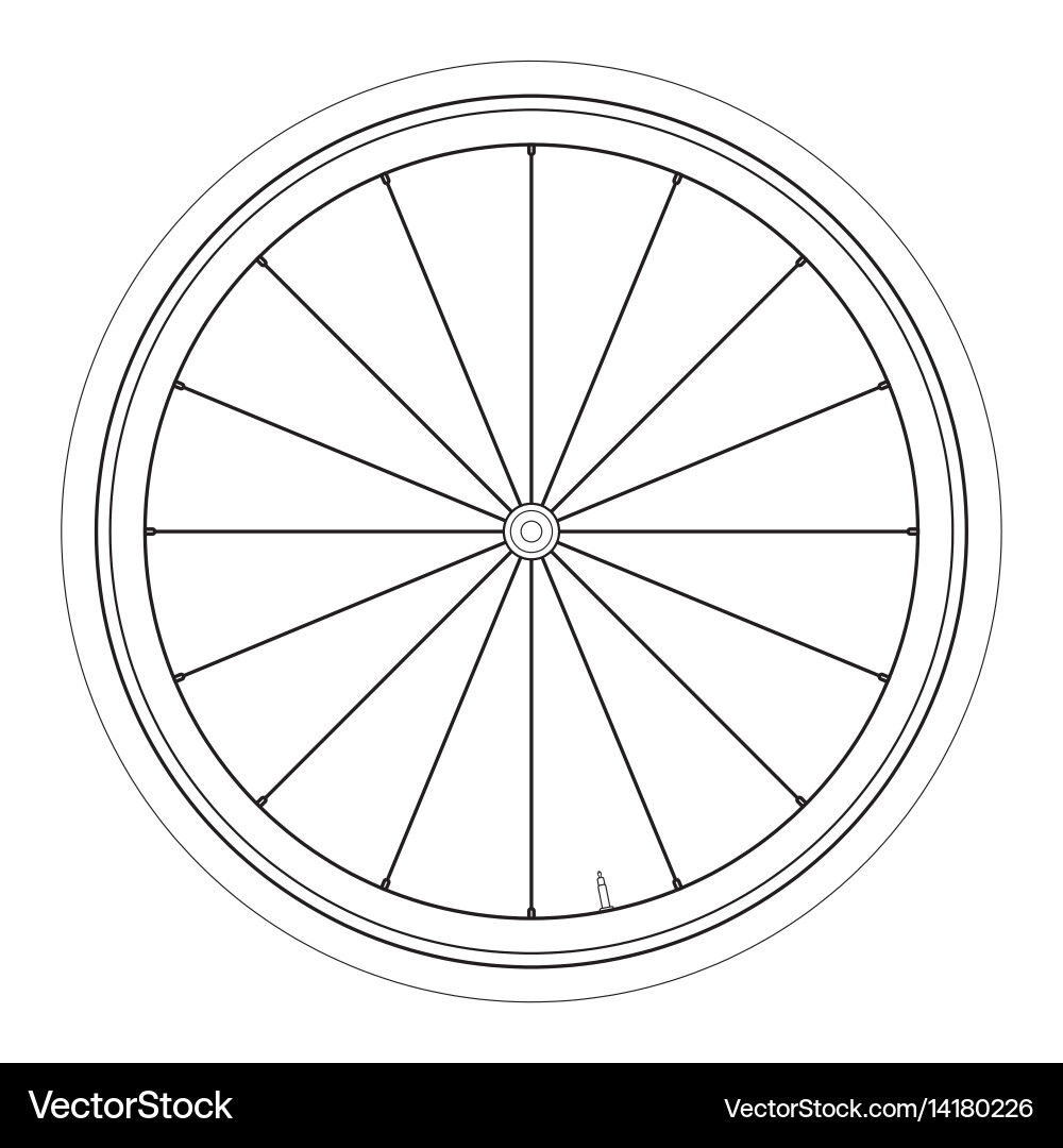 Bike wheel - on white background Royalty Free Vector Image
