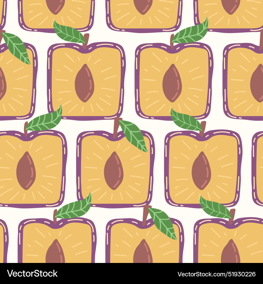 Colorful square fruit seamless pattern Royalty Free Vector