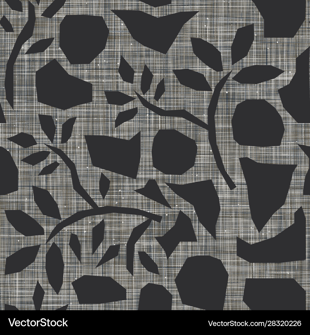 Cut out shapes on linen texture seamless pattern Vector Image