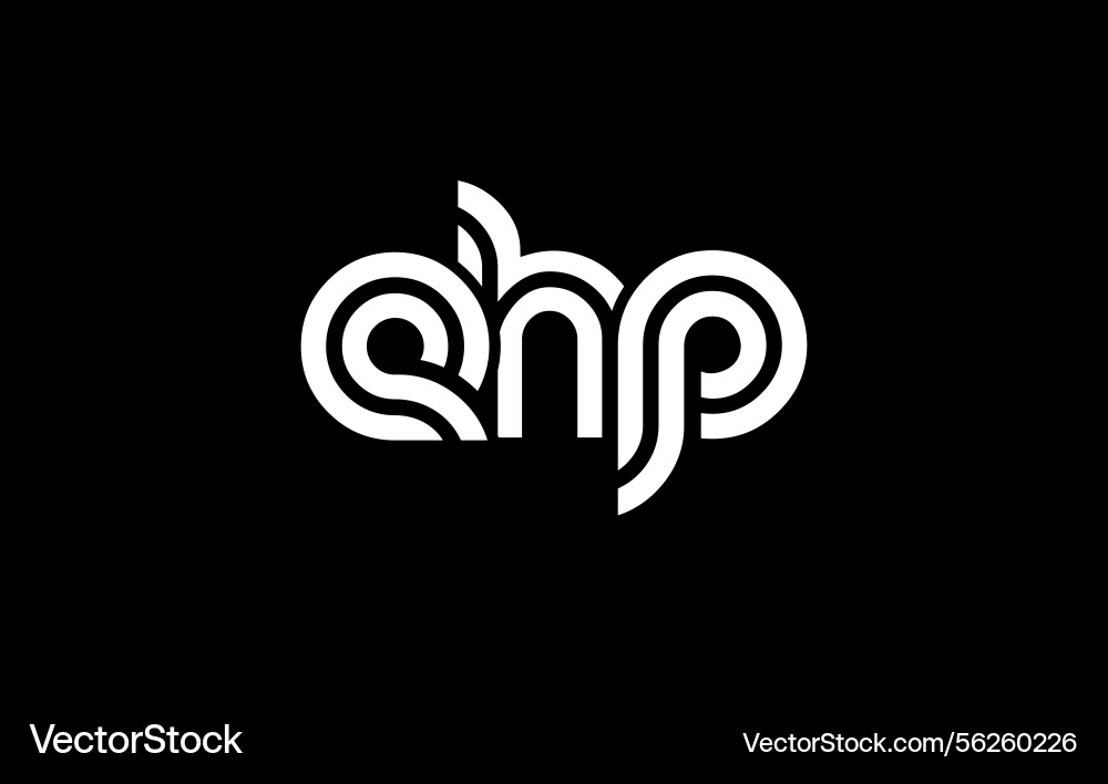 Ehp creative unique modern letter logo design Vector Image