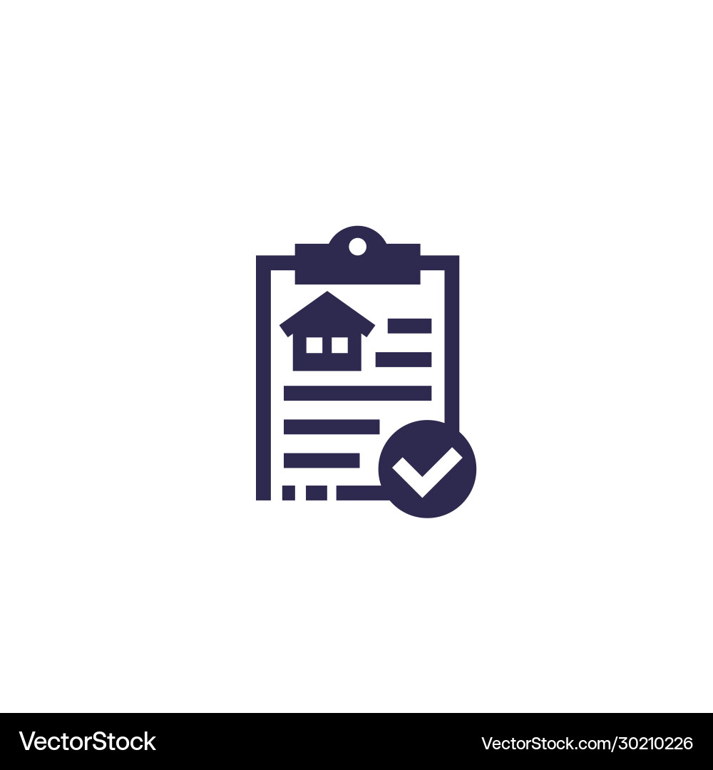 House insurance document icon Royalty Free Vector Image