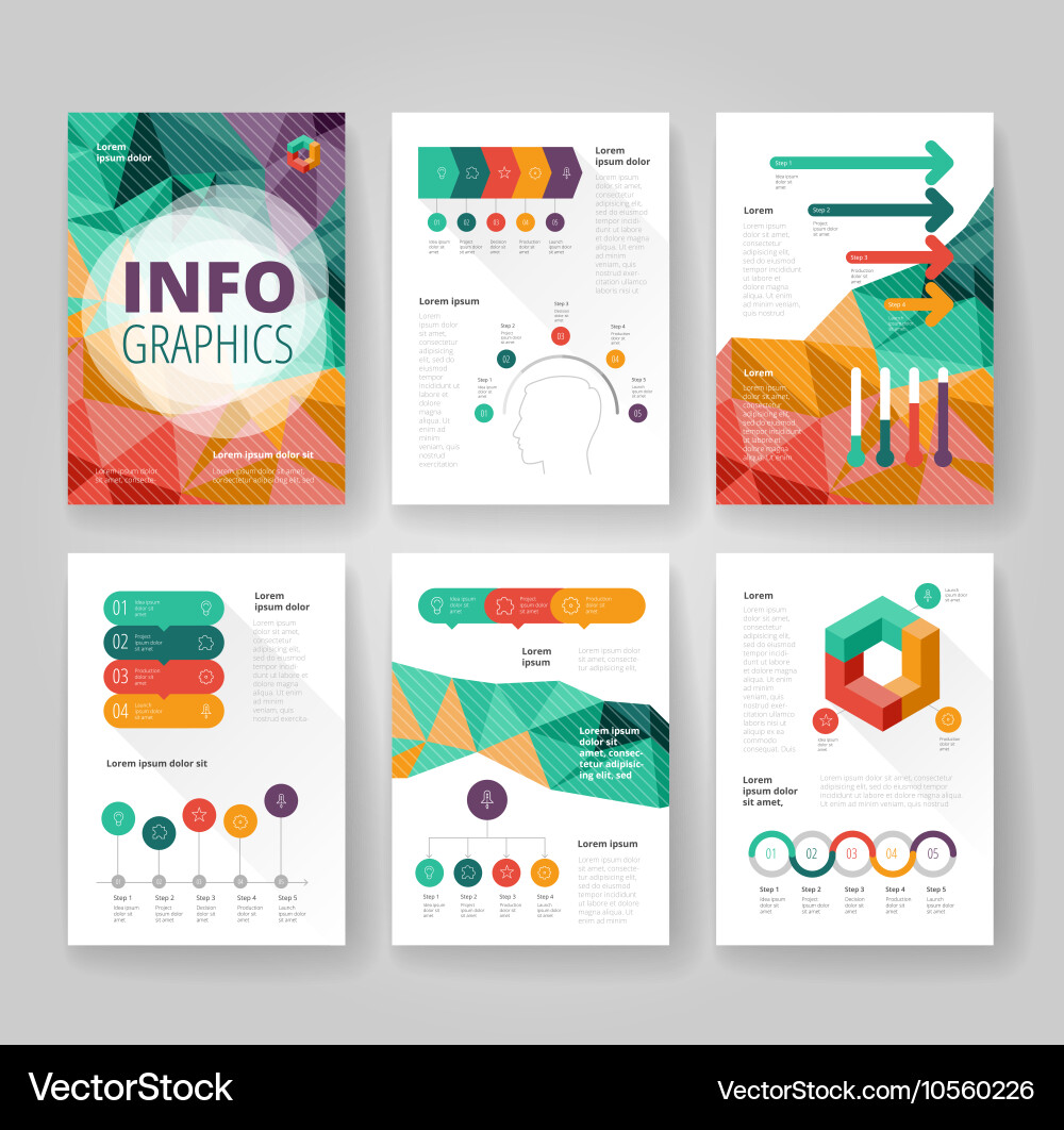 Infographics brochure Royalty Free Vector Image