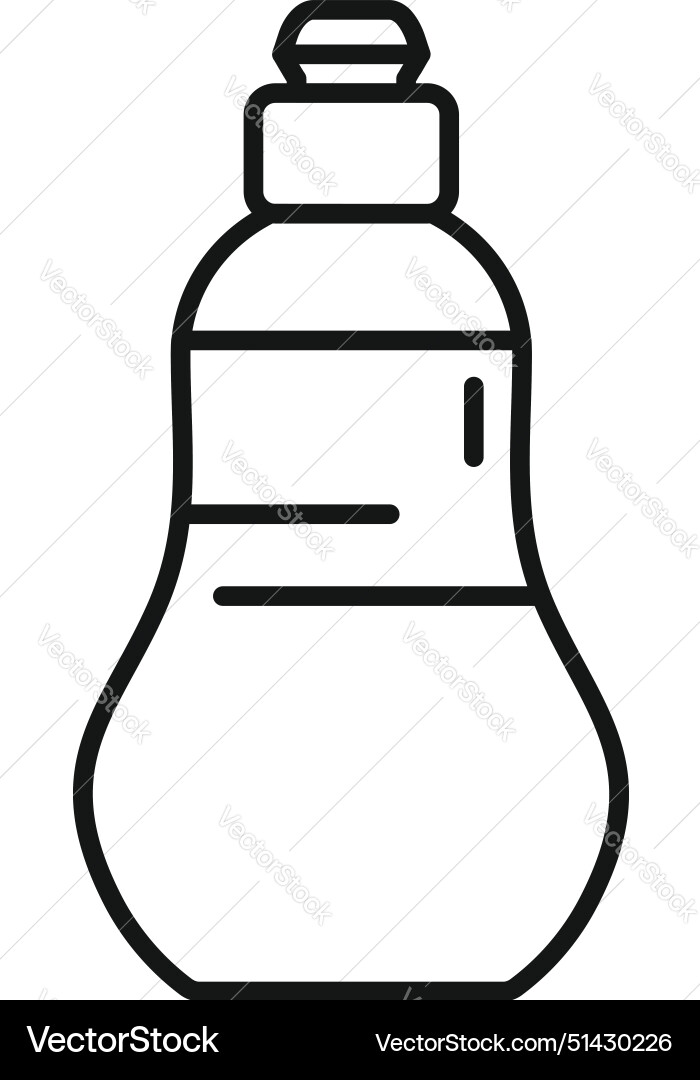 Line art of a water bottle Royalty Free Vector Image