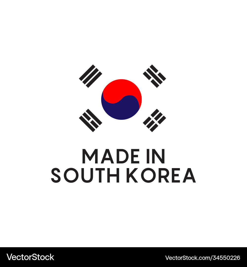Made in south korea logo design template Vector Image