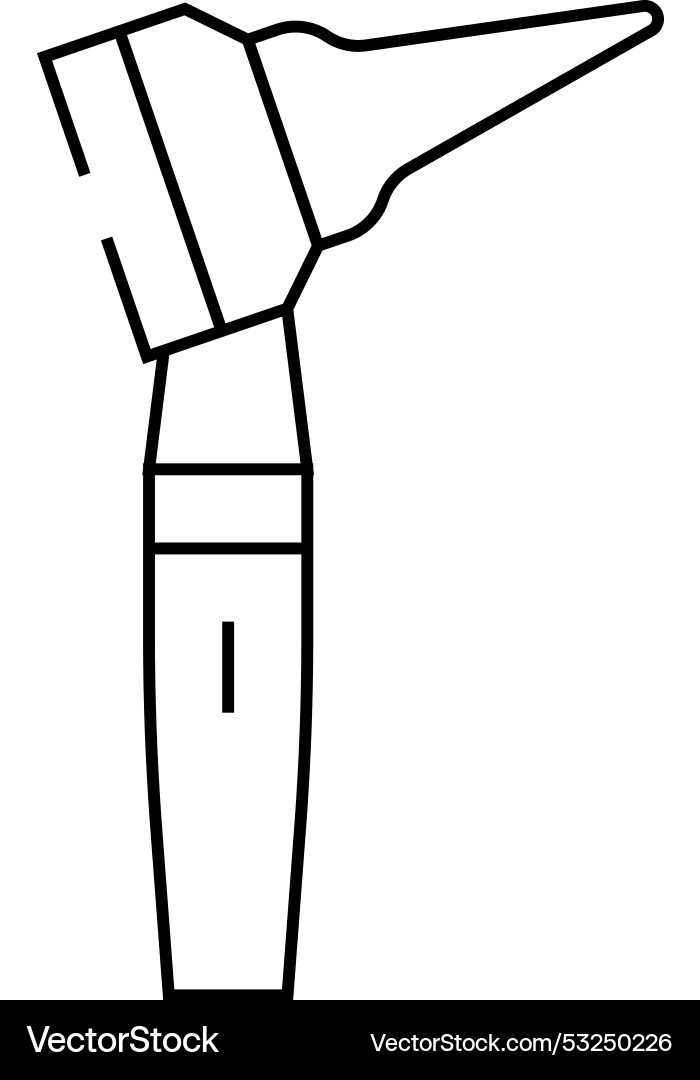 Otoscope equipment line icon Royalty Free Vector Image