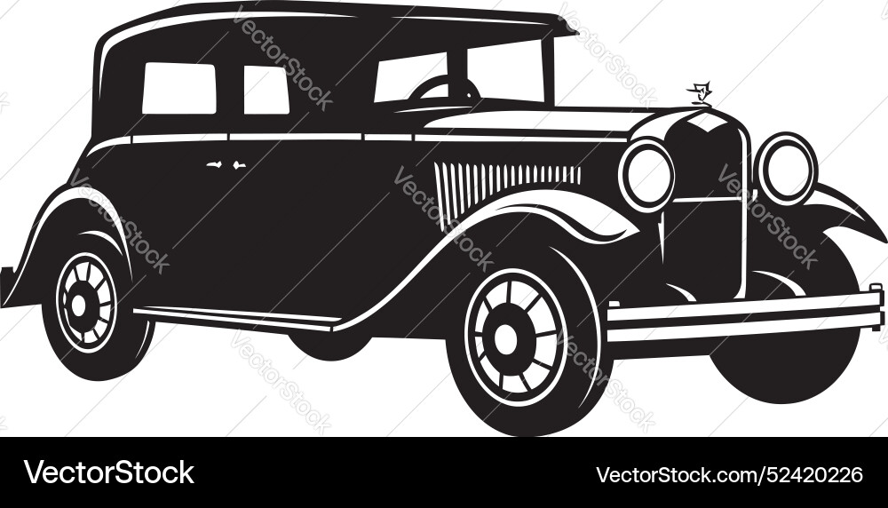 Retro legacy black logo car vintage classics Vector Image