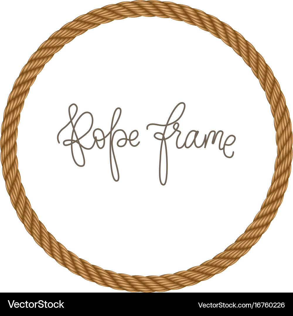 Rope Round Frame Royalty Free Vector Image - VectorStock
