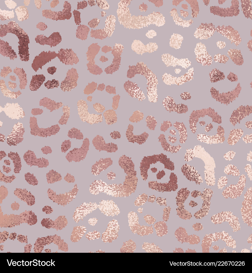 Rose Gold Leopard Skin Texture Royalty Free Vector Image