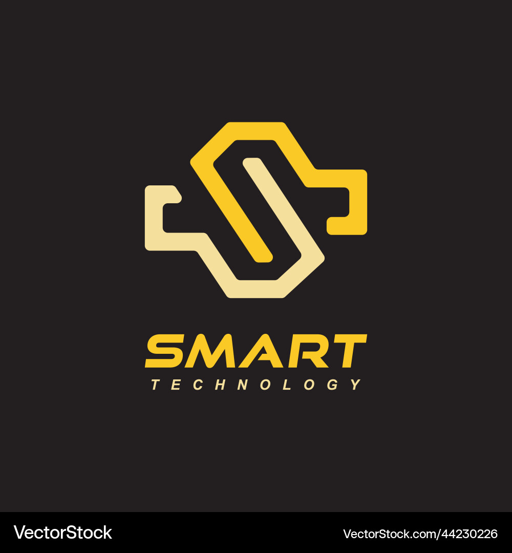 Smart Logo Anfangsbuchstaben s Lizenzfreies Vektorbild