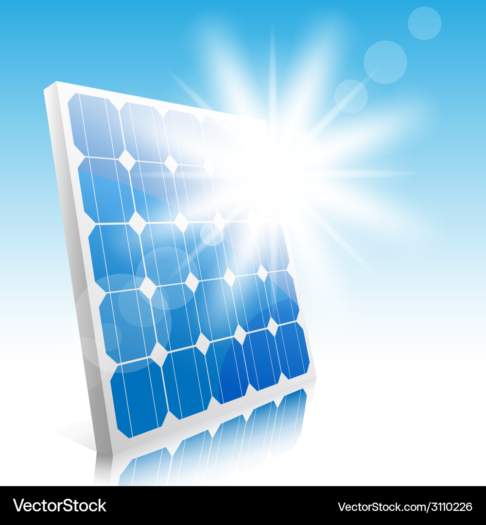 Solar panel Royalty Free Vector Image - VectorStock