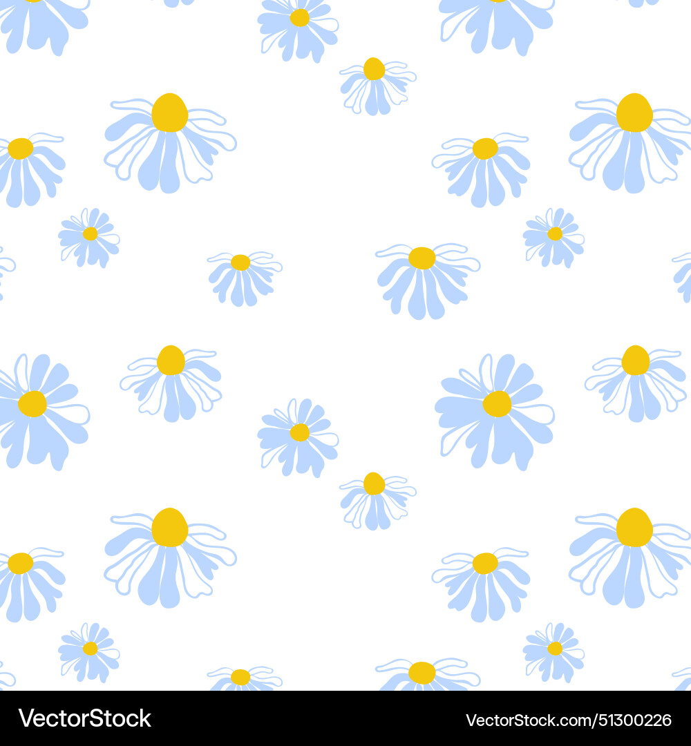 Spring background meadow daisies seamless summer Vector Image