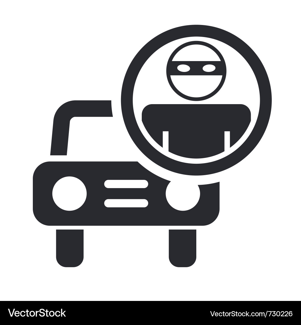 Thief car icon Royalty Free Vector Image - VectorStock