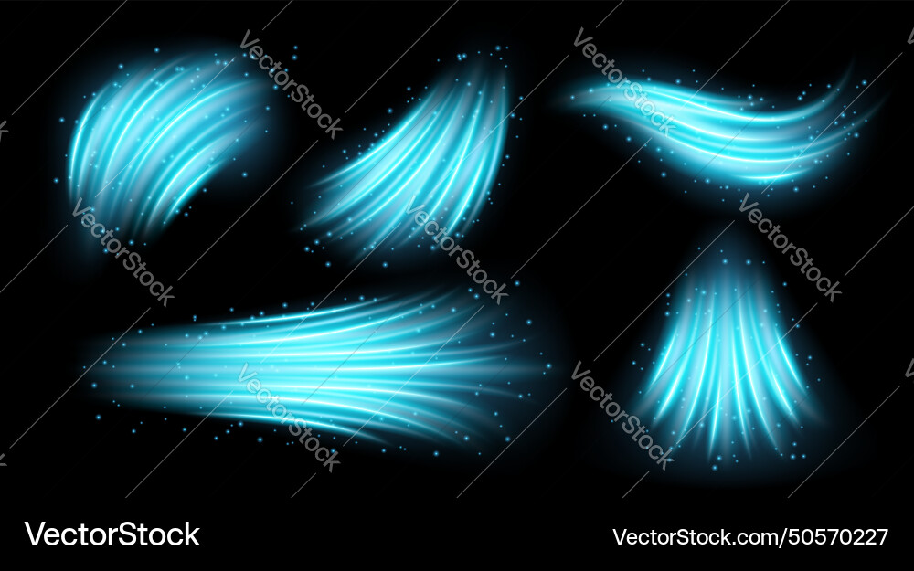 Air conditioner flow wind effect abstract light Vector Image