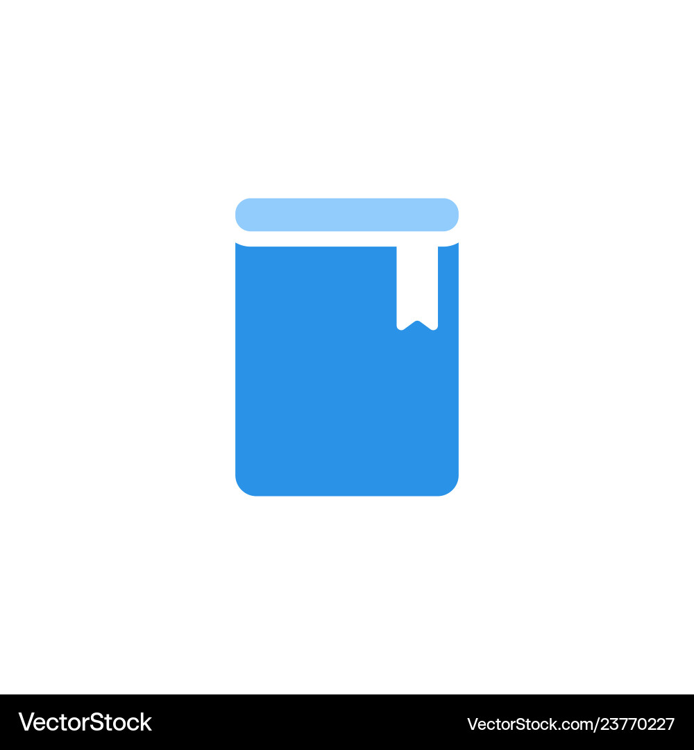 Book icon blue monochrome color Royalty Free Vector Image