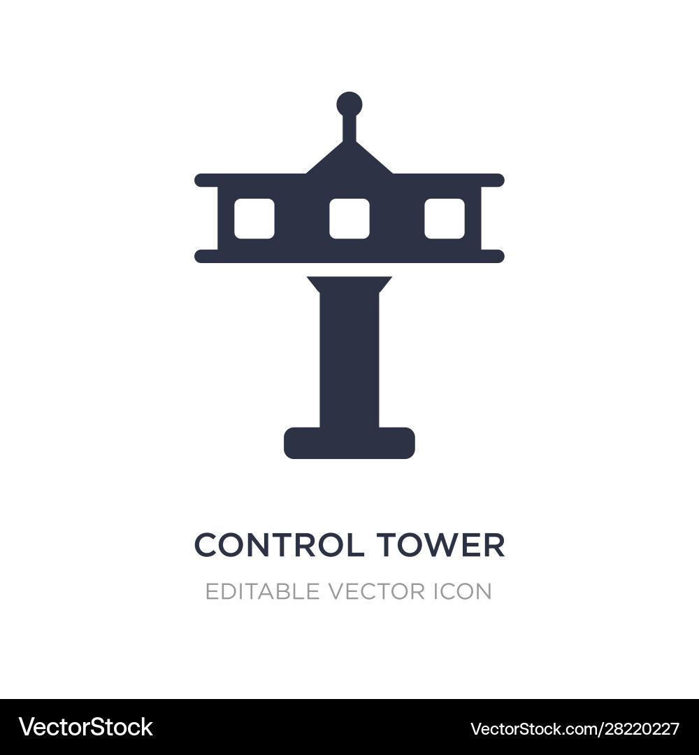 Control tower icon on white background simple Vector Image