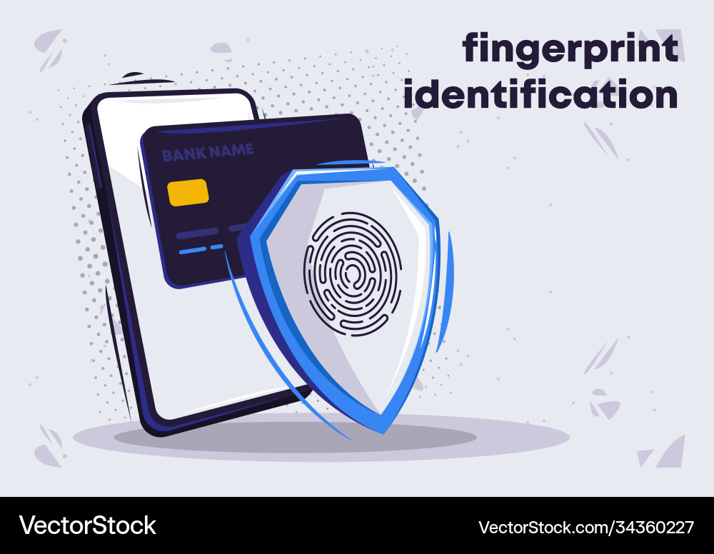 Fingerprint identification Royalty Free Vector Image
