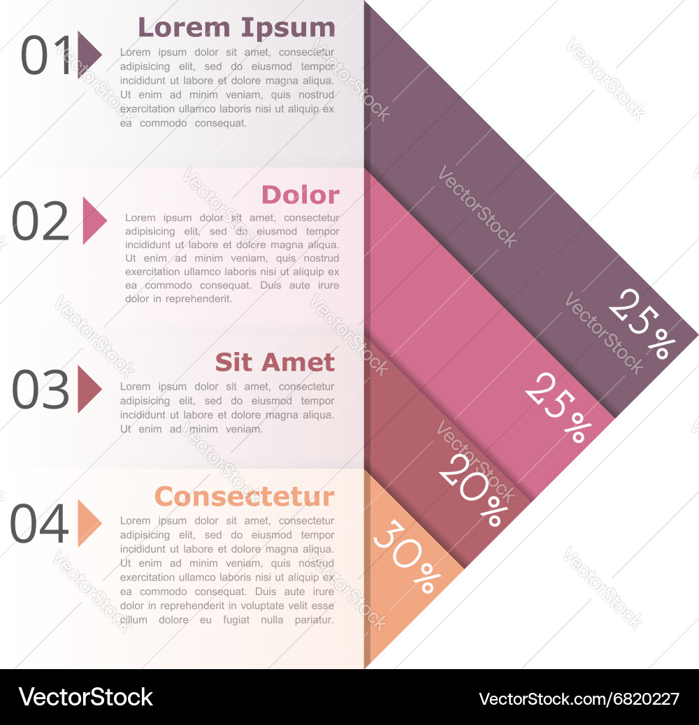 Four options infographics Royalty Free Vector Image