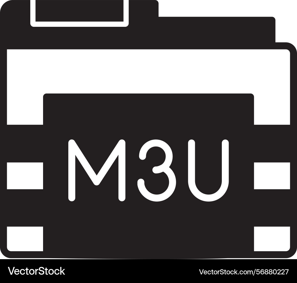 M3u folder icon Royalty Free Vector Image - VectorStock
