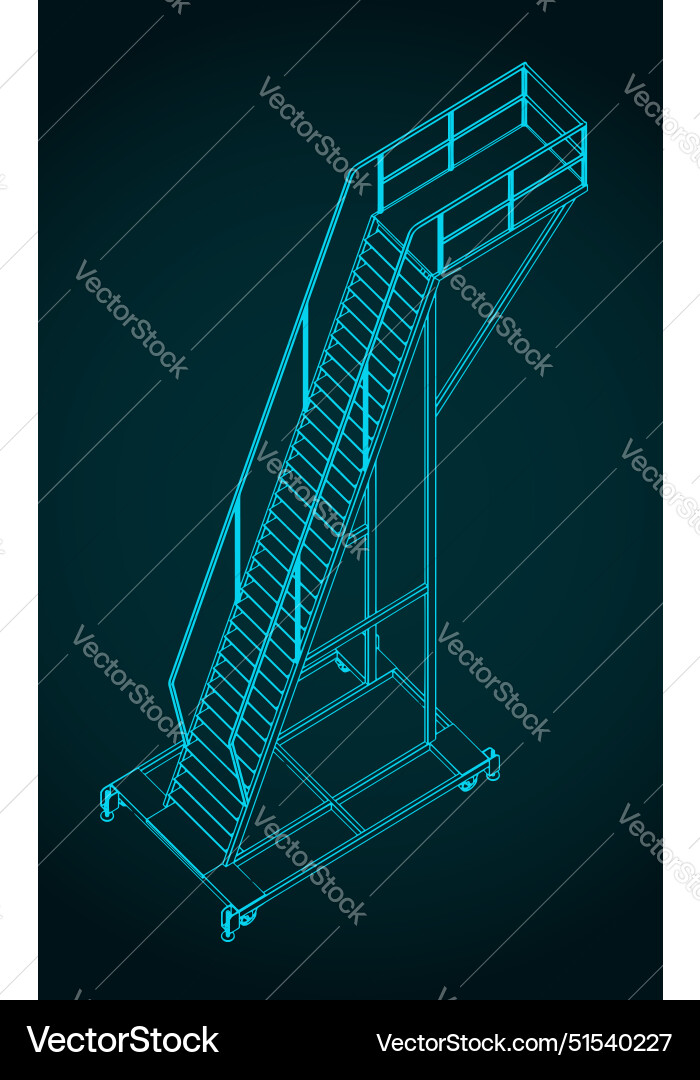 Mobile work platform Royalty Free Vector Image