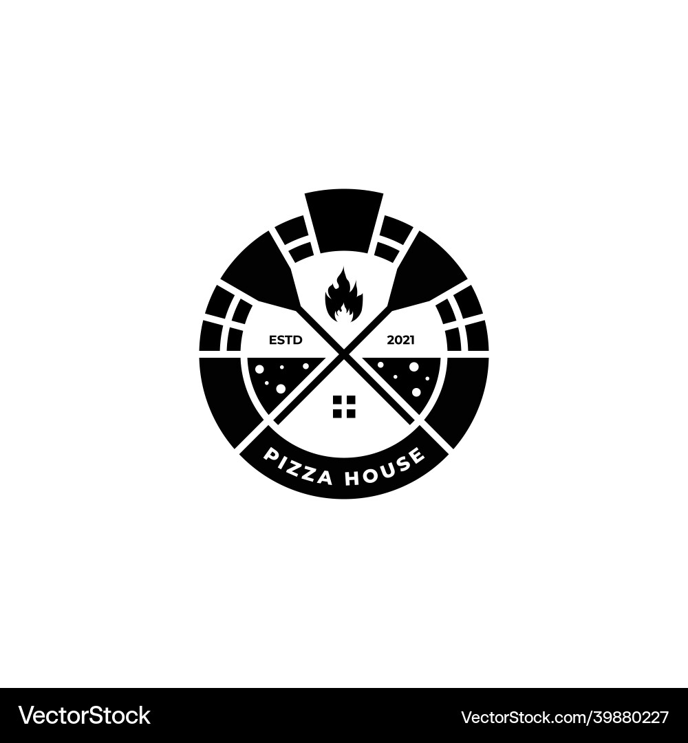 Pizza house logo Royalty Free Vector Image - VectorStock